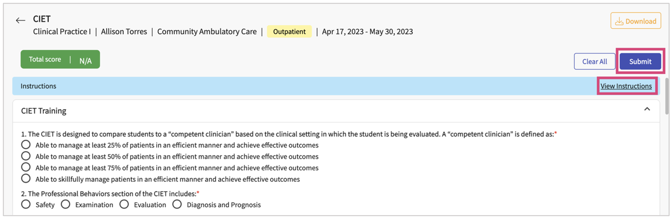 Completing the CIET & Training for CIs – Exxat