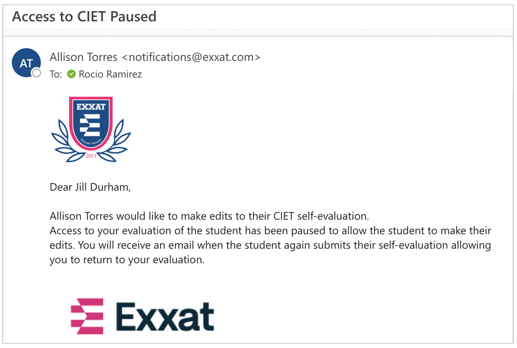 Completing the CIET & Training for CIs – Exxat