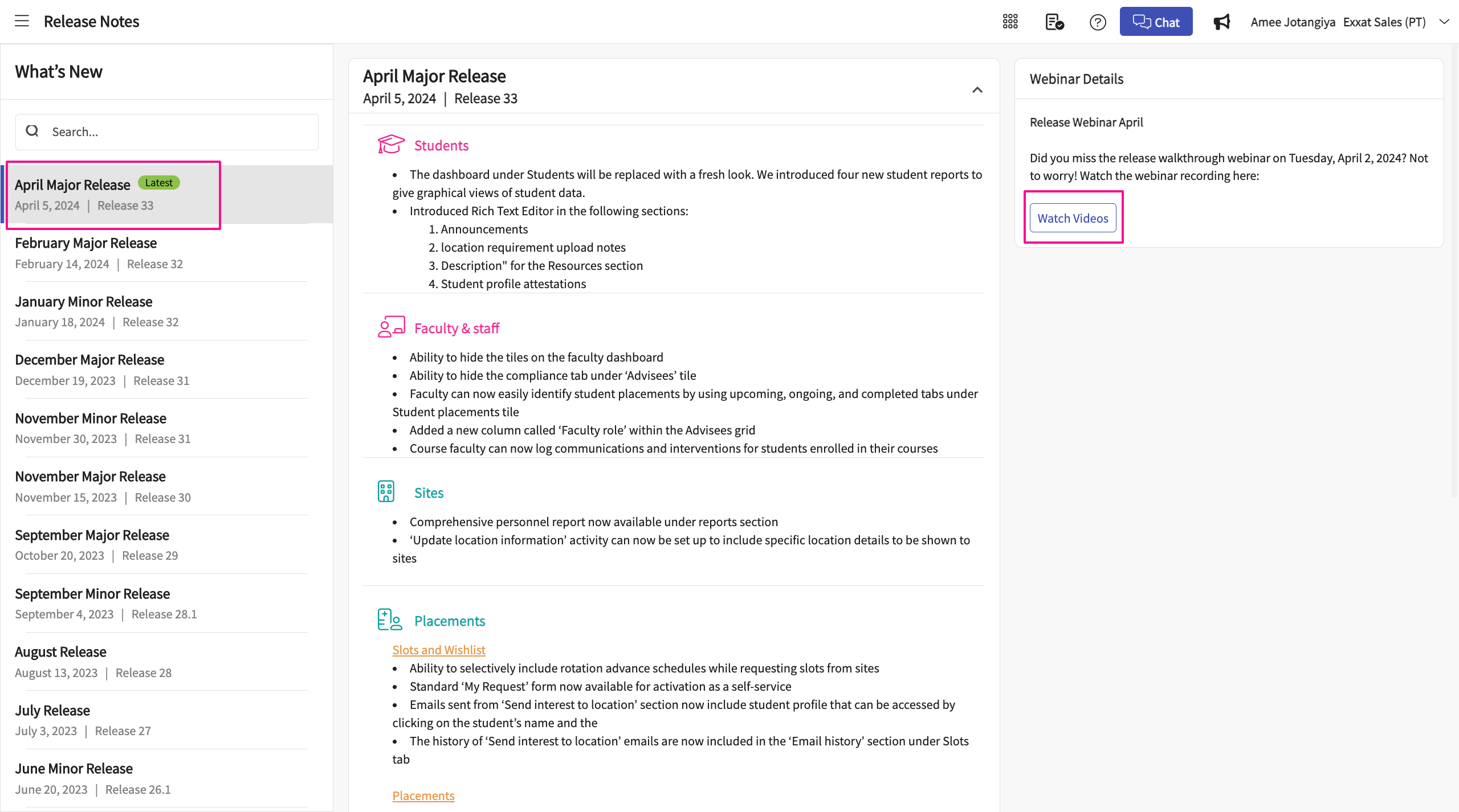 Navigating Exxat Prism – Exxat