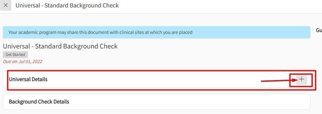 Request Universal Background Check – Exxat
