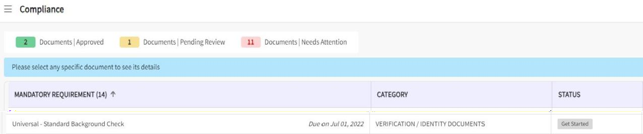 Request Universal Background Check – Exxat