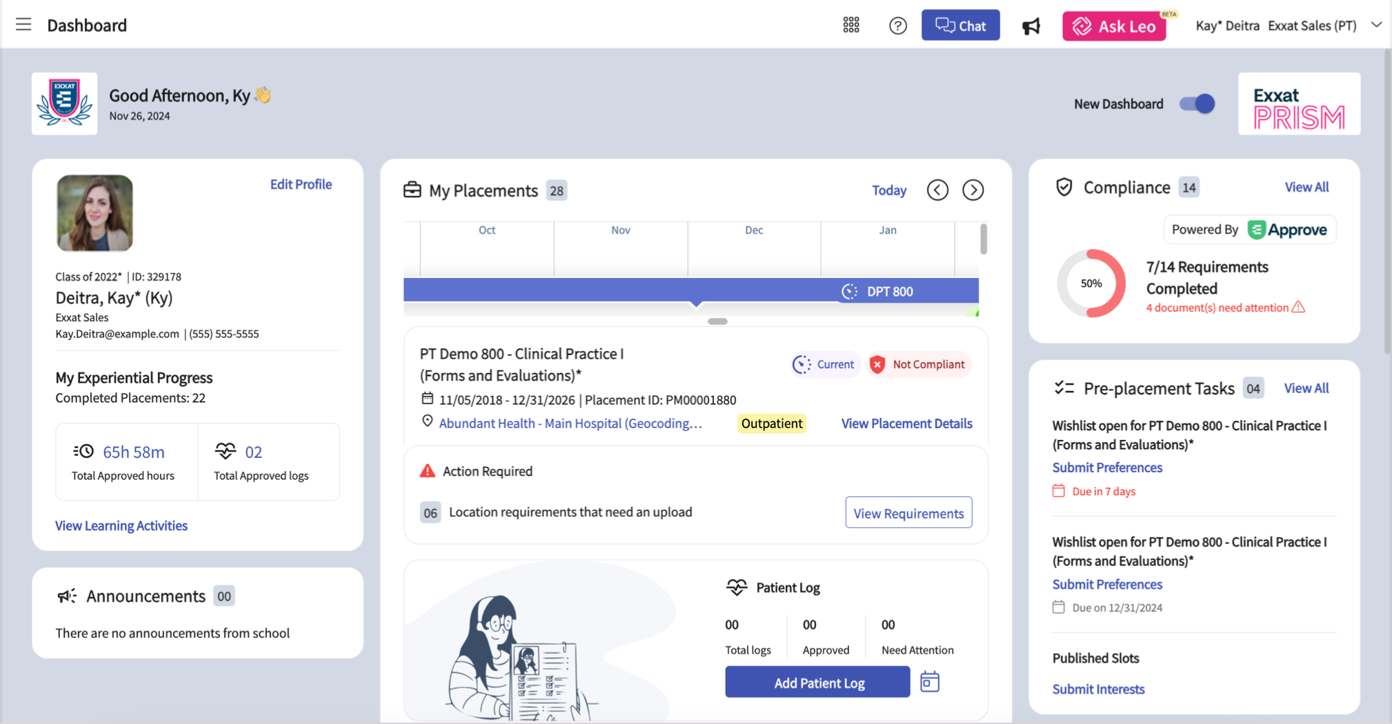 Resources Available – Exxat