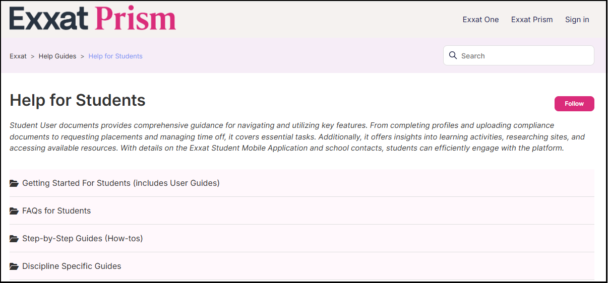 Using Resource Center – Exxat