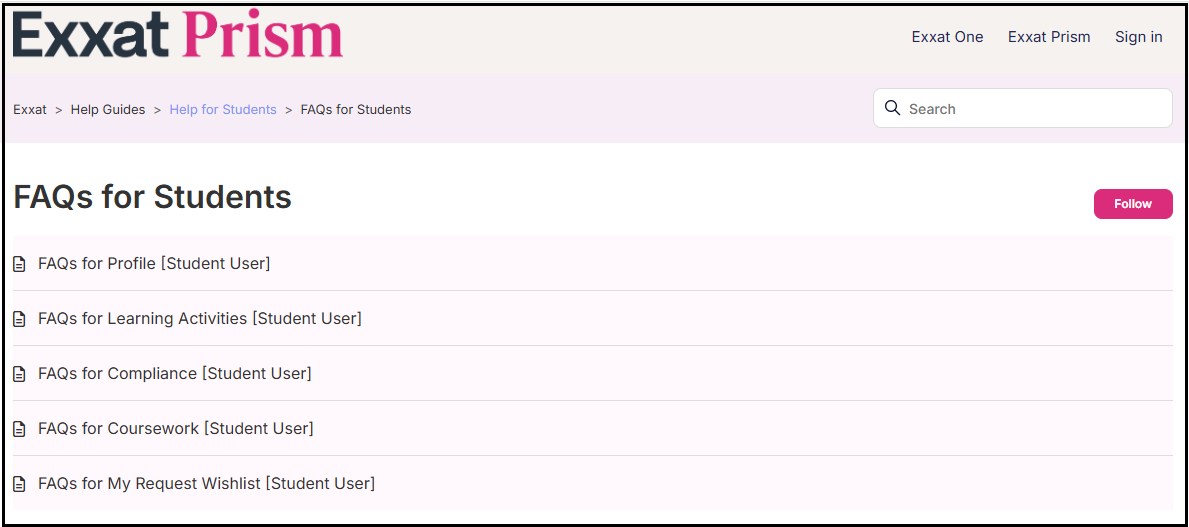 Using Resource Center – Exxat