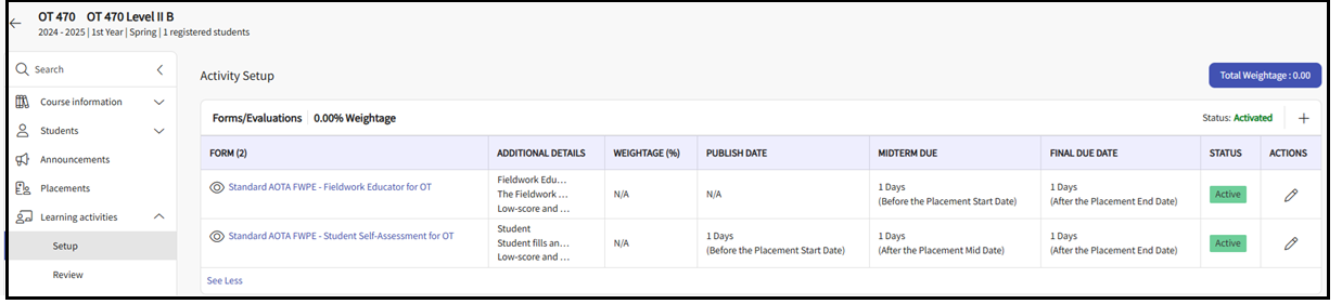 Fieldwork Performance Evaluation Tool – Exxat