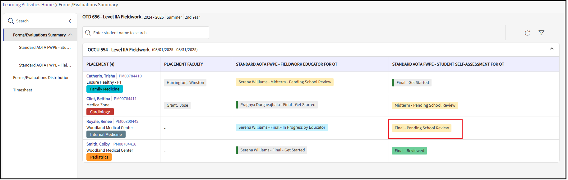 Fieldwork Performance Evaluation Tool – Exxat