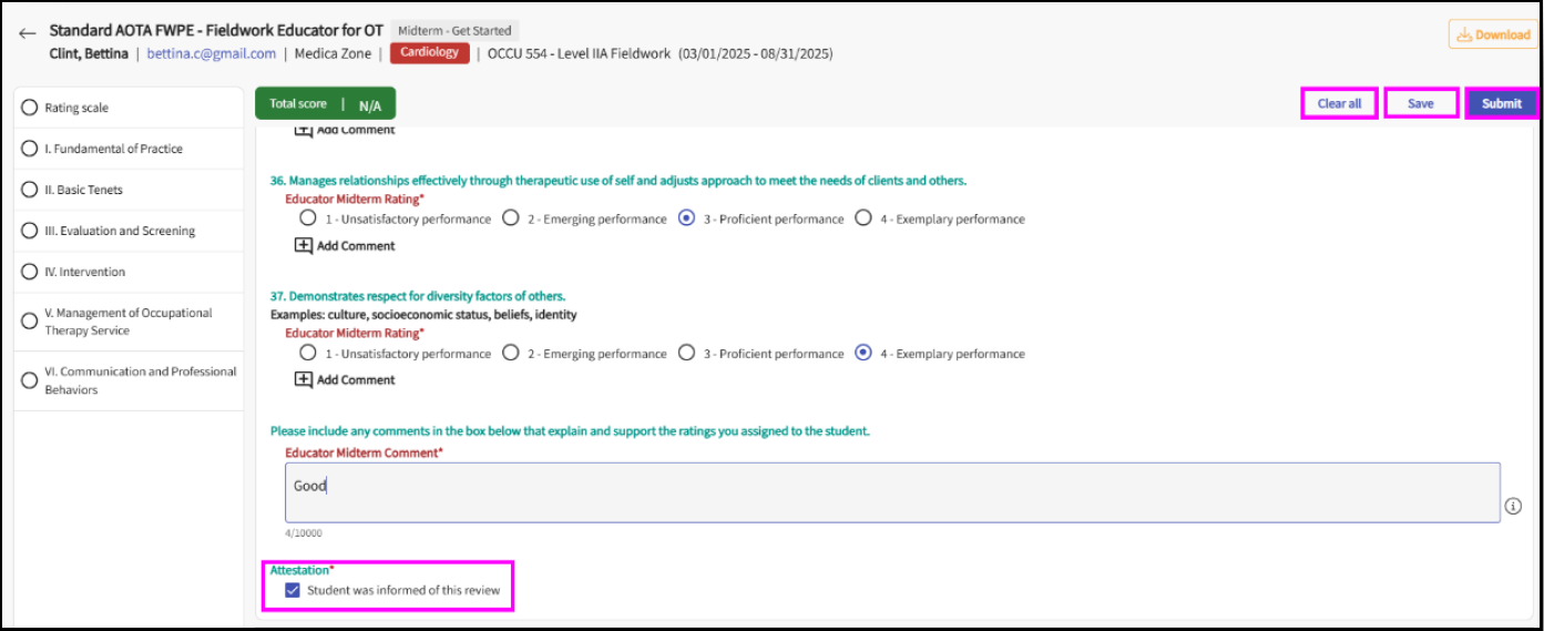 Completing FWPE Form - For Fieldwork Educators – Exxat