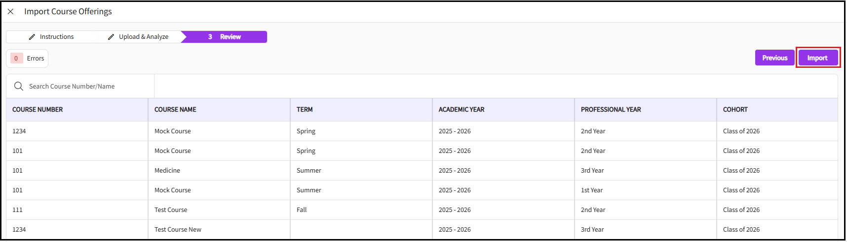 Adding & Editing Course Offerings – Exxat