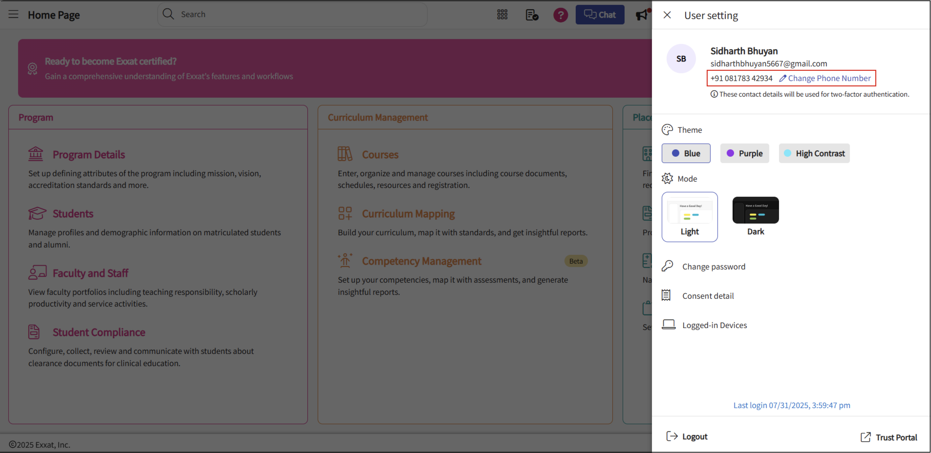 Two-Factor Authentication (2FA) for Exxat Prism Non-SSO Student Users ...