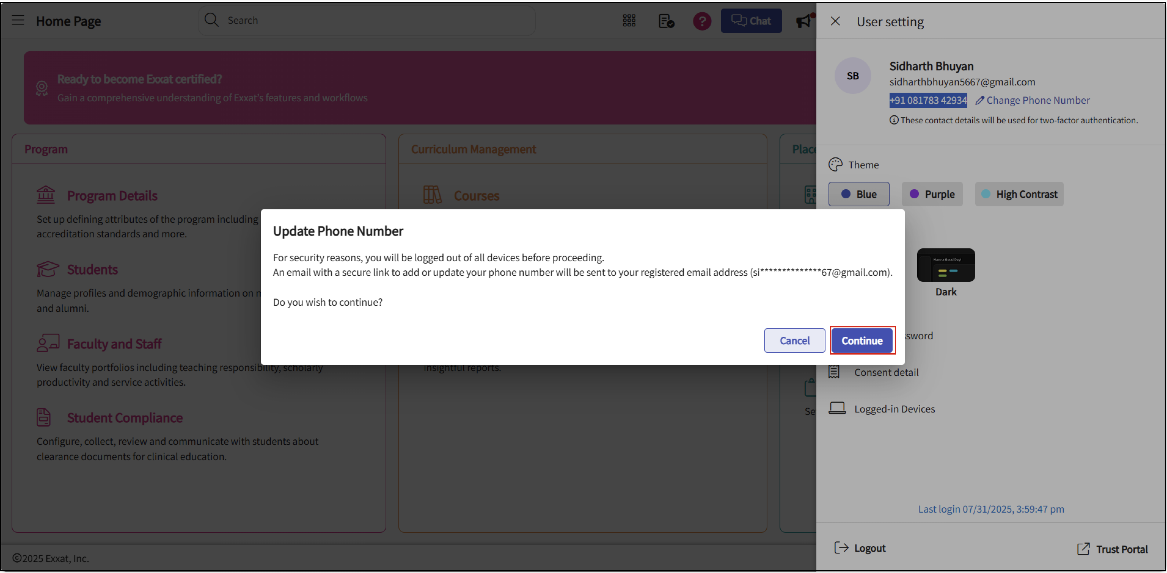 Two-Factor Authentication (2FA) for Exxat Prism Non-SSO Student Users ...