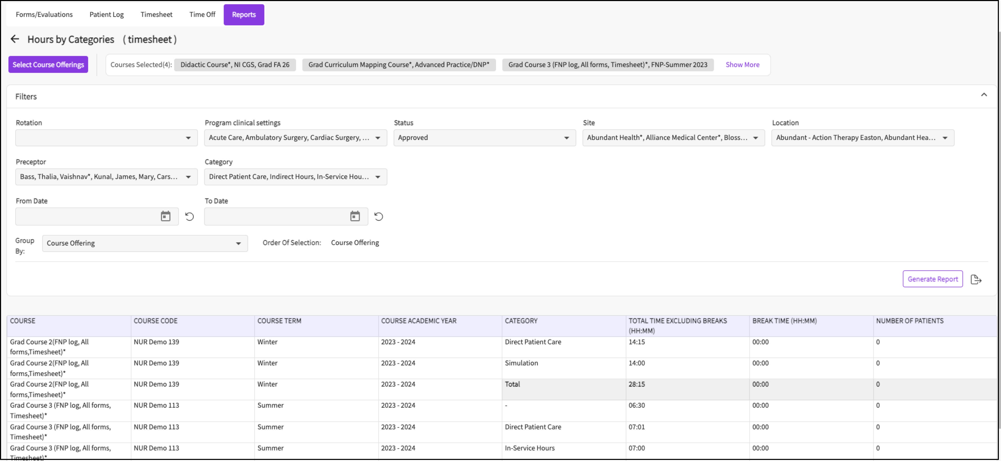 Completing Timesheets – Exxat